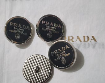 Prada Buttons Black/gold 20mm 4pcs - Etsy