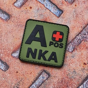 APOS NKA Blood Type Allergies PVC Patch - Etsy