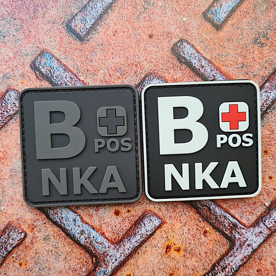 BPOS NKA Blood Type Allergies PVC Patch - Etsy