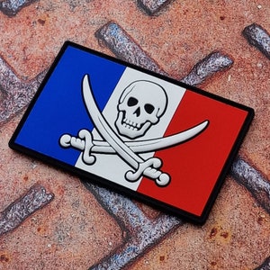 Jolly Roger Calico Jack Pirate in Flag Rubber Morale Patch - Etsy