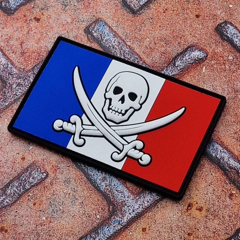 Jolly Roger Calico Jack Pirate in Flag Rubber Morale Patch - Etsy