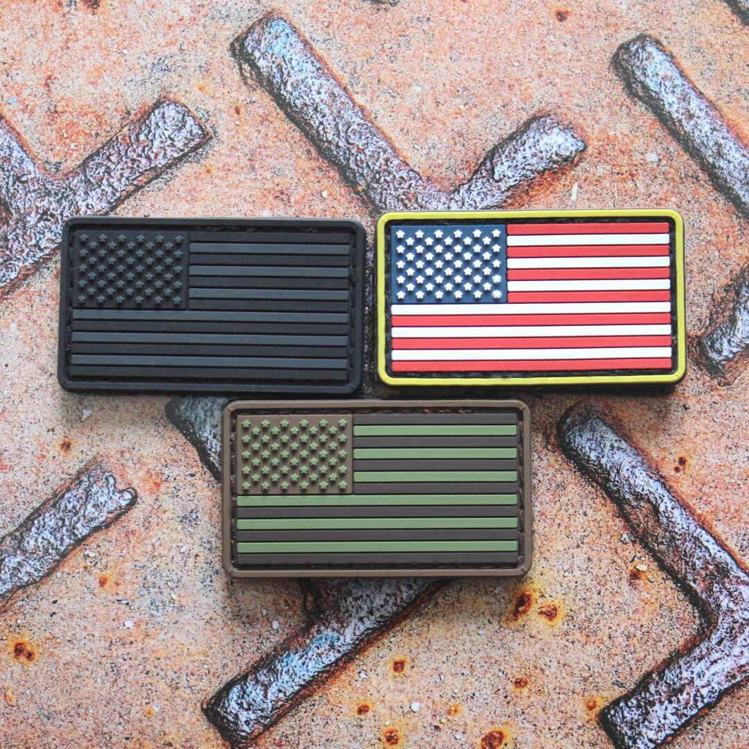 Small America Flag PVC Patch - Etsy