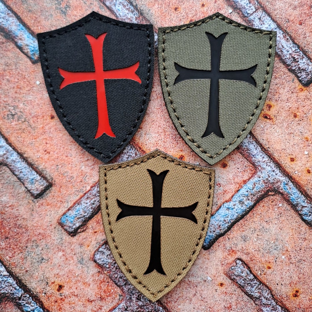 Crusader Cross Shield Morale Lasercut Patch - Etsy