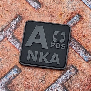 APOS NKA Blood Type Allergies PVC Patch - Etsy