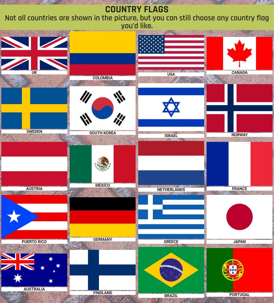 World Flag Vinyl Patches - Wide Selection of National Flags - Etsy