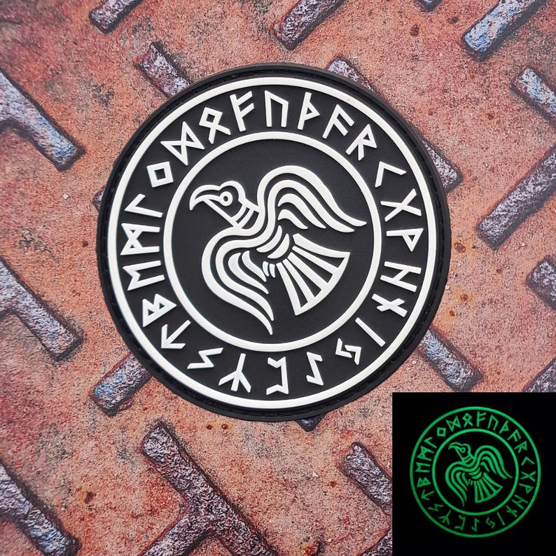 Rare Norse Viking Raven Runes Odin God of War Rubber Patch - Etsy