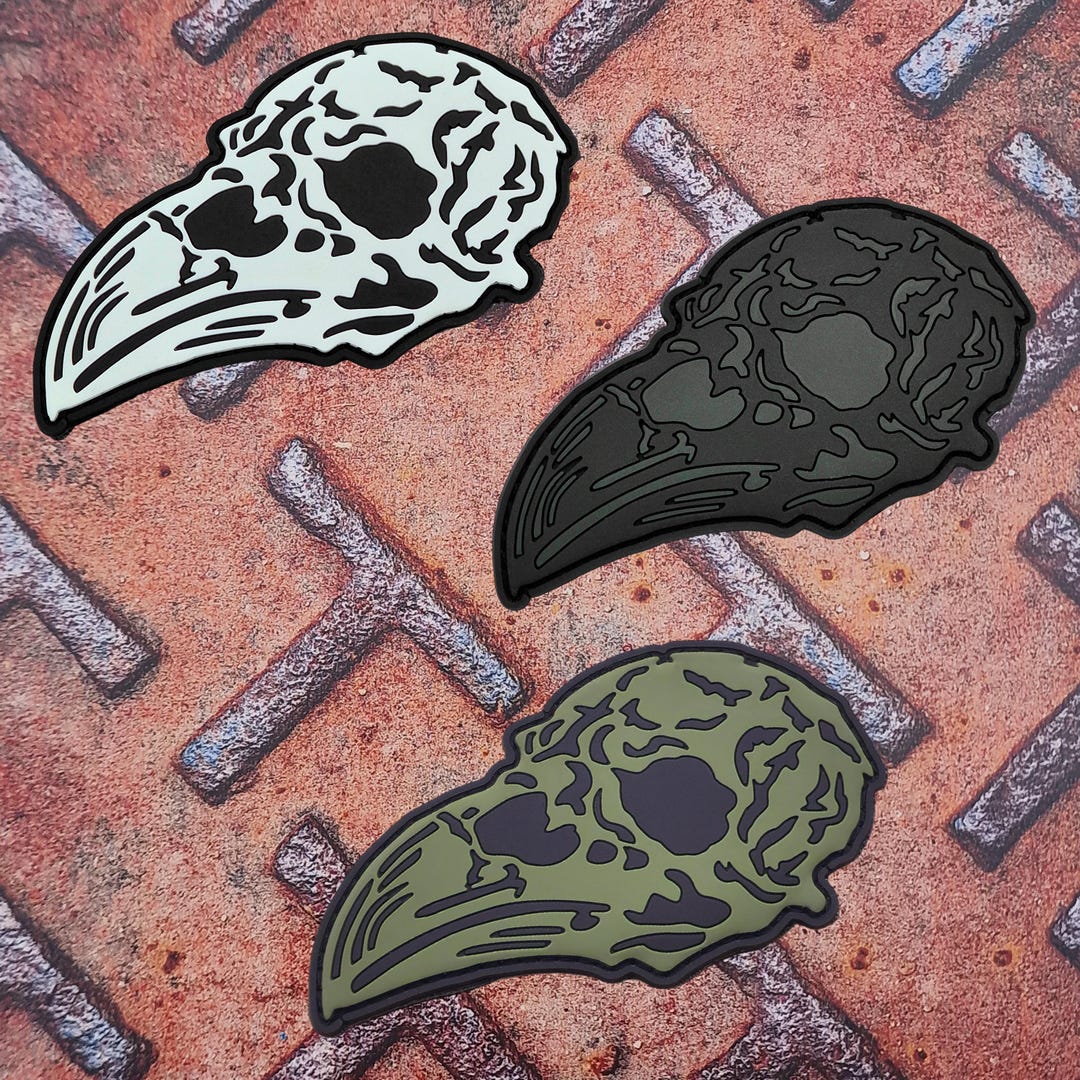 Norse Raven Skull Tactical Crow Viking PVC Patch - Etsy