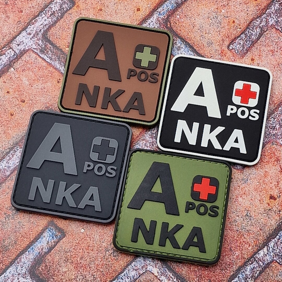 APOS NKA Blood Type Allergies PVC Patch - Etsy