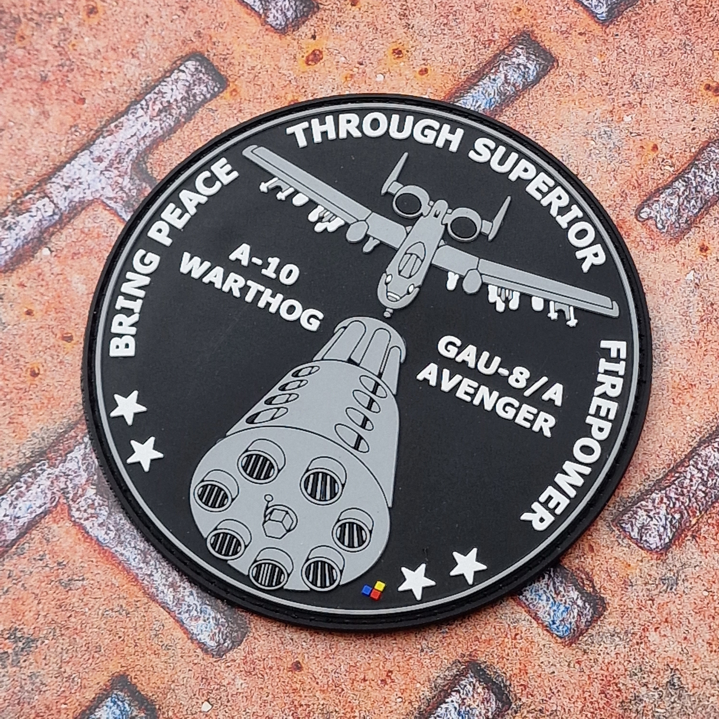 A-10 Warthog Thunderbolt II Peace Through Superior Firepower Rubber ...