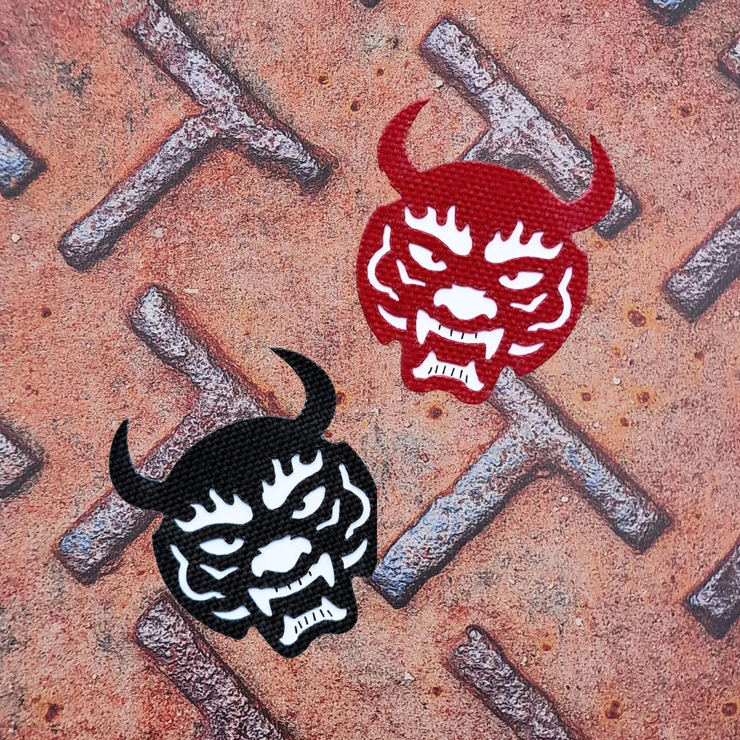 Oni Demon Mask Patch – Laser Cut Morale Applique (1.5x1.25") - Etsy