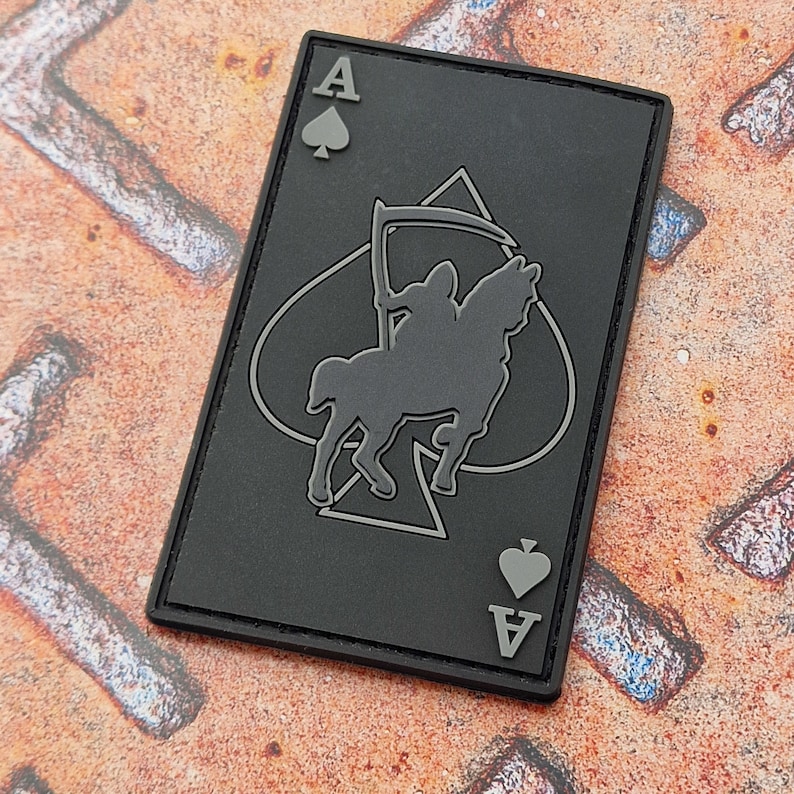 Ace of Spades Grim Reaper Death Card Rubber Patch - Etsy