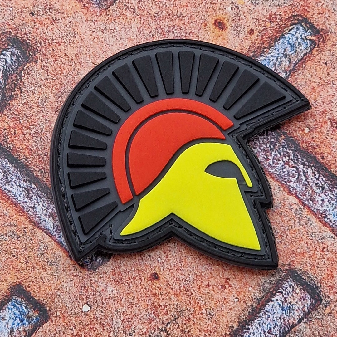 Spartan Helmet Warrior Molon Labe PVC Patch - Etsy