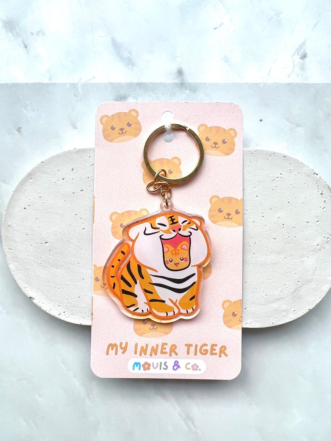 My Inner Tiger Keychain Cute Keycharm Key Accessories - Etsy Australia