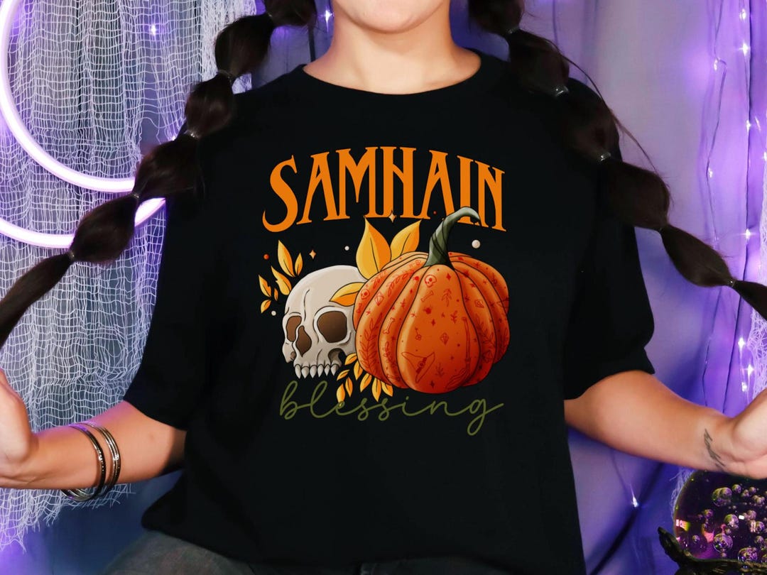 Samhain Blessing Shirt, Wheel of the Year, Pagan Holiday Shirt, Wiccan ...