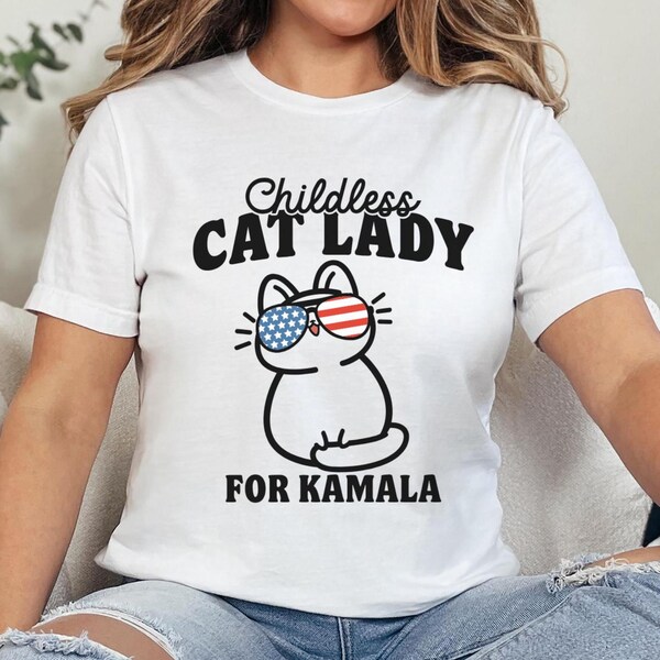 Cat Lady For Kamala Shirt Etsy