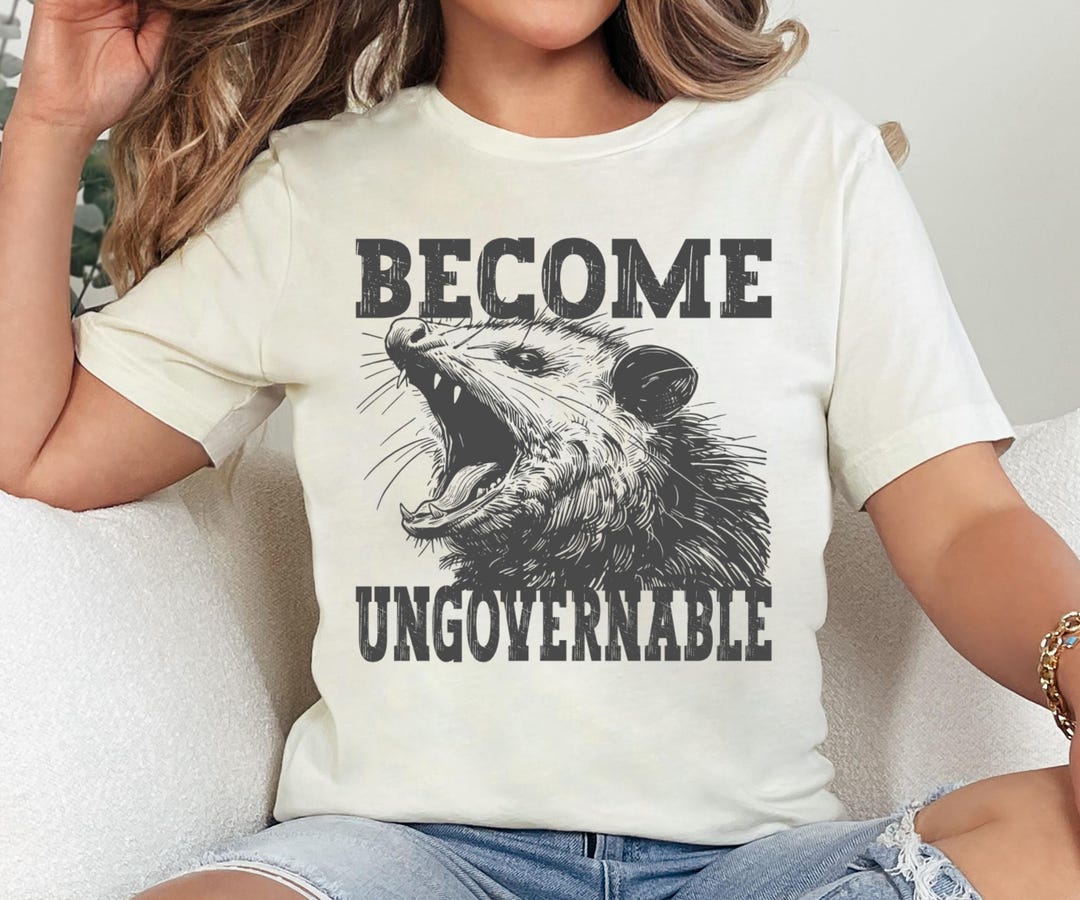 Become Ungovernable Shirt, Vintage Angry Opossum Shirt, Funny Animal ...