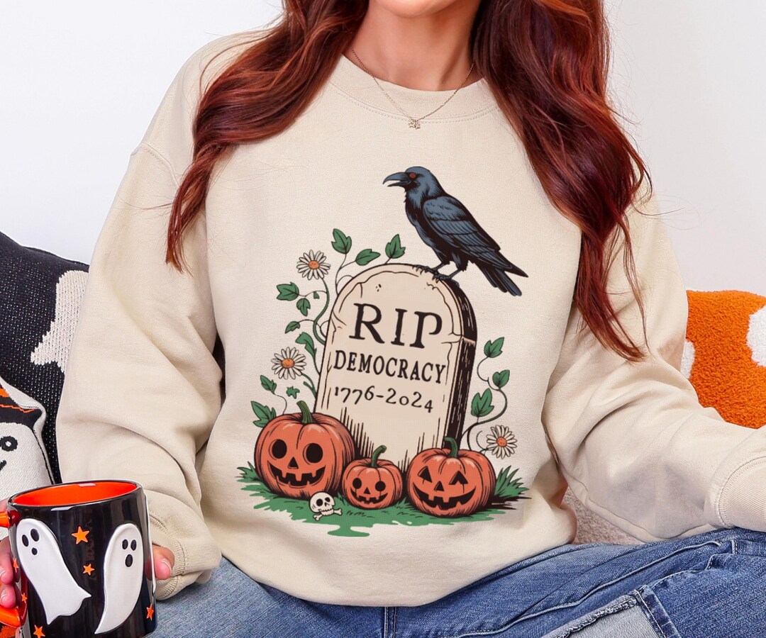 RIP Democracy Crewneck Sweatshirt: Liberal Political Statement - Etsy
