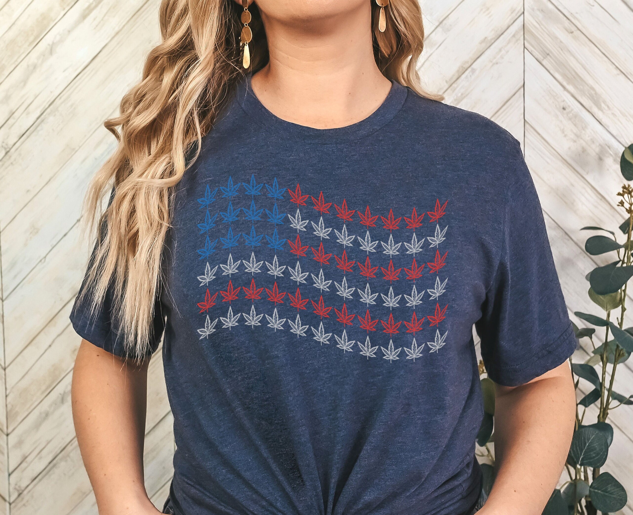 4th of July Weed Shirt, Cannabis Flag Tshirt, Patriotic Stoner Shirt ...