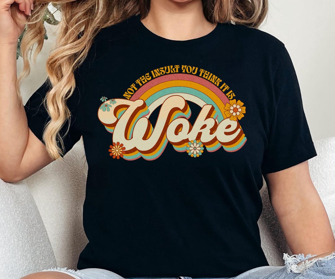 Woke Rainbow Graphic Tee - Social Justice Human Rights Shirt - Etsy