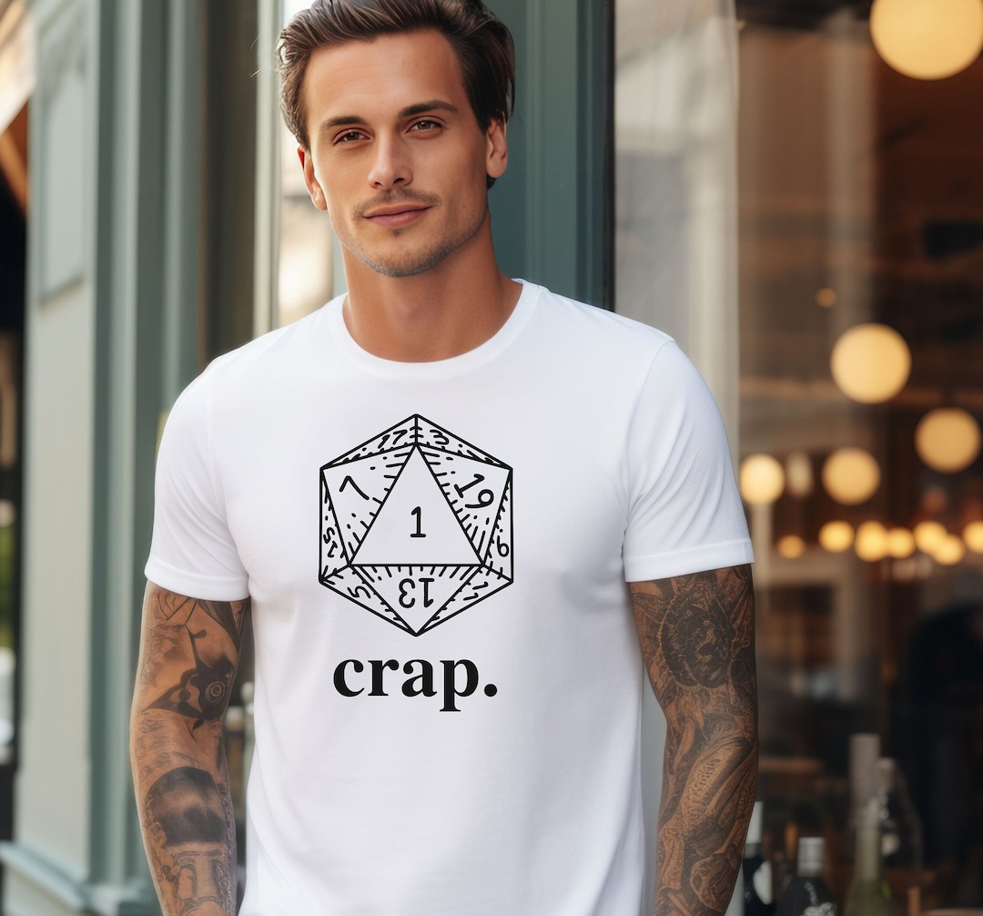 Crap D20 Tshirt, Dnd Shirt, Funny Dungeons and Dragons Tee, Gamer Gift ...
