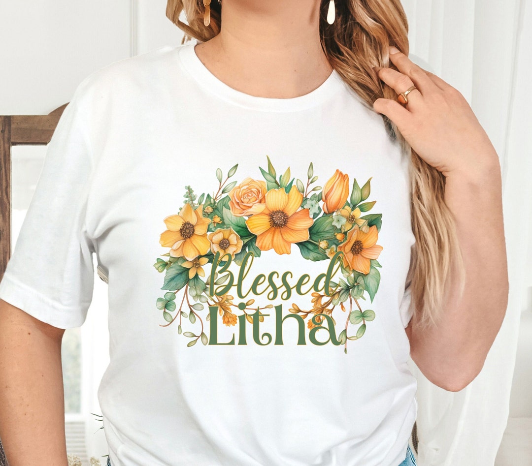 Litha Tshirt, Blessed Litha, Pagan Holiday Shirt, Wheel of the Year, Seasonal Witch Tee, Wiccan ...