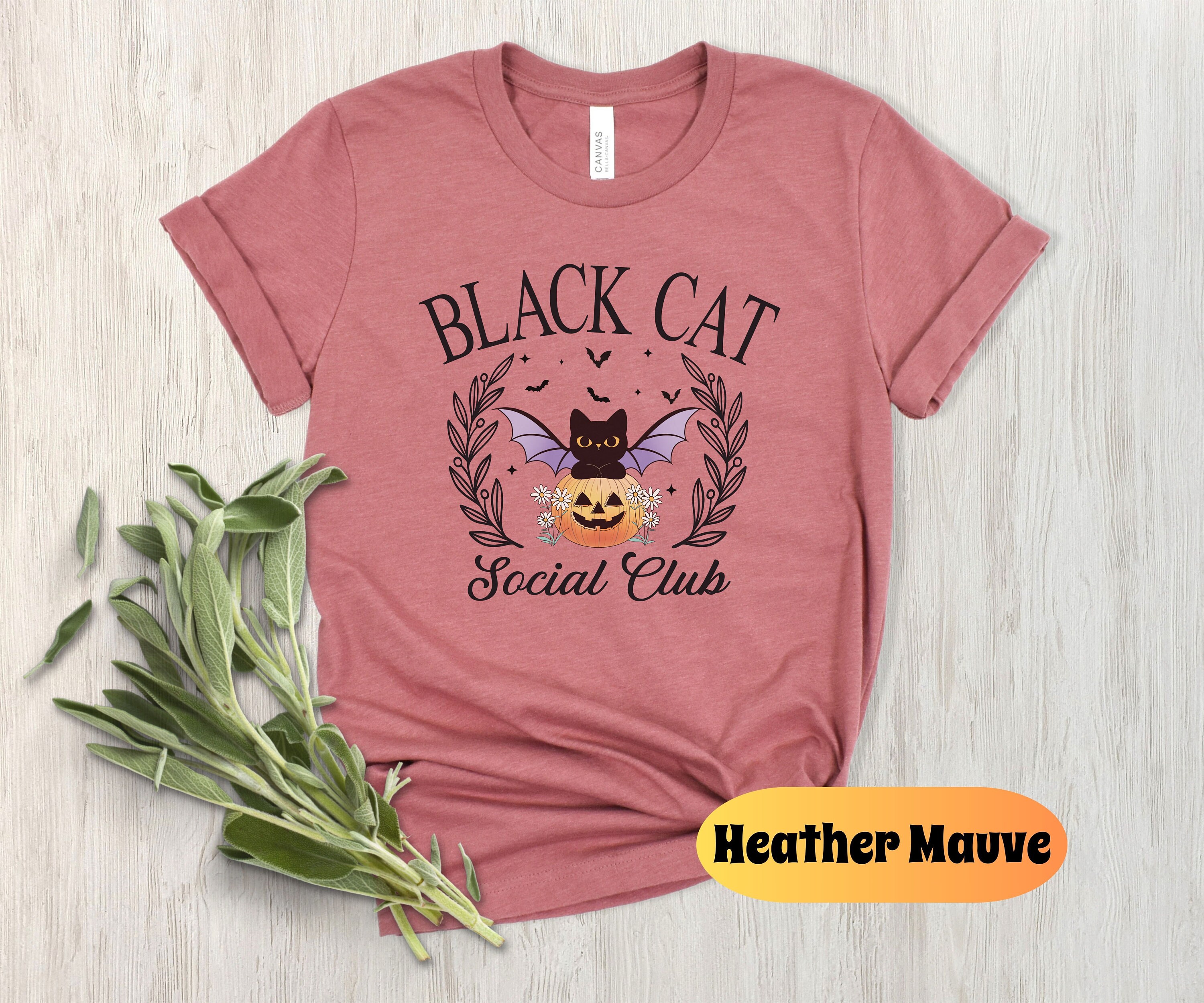 Black Cat Social Club Tshirt, Black Cat Club, Black Cat Lover ...