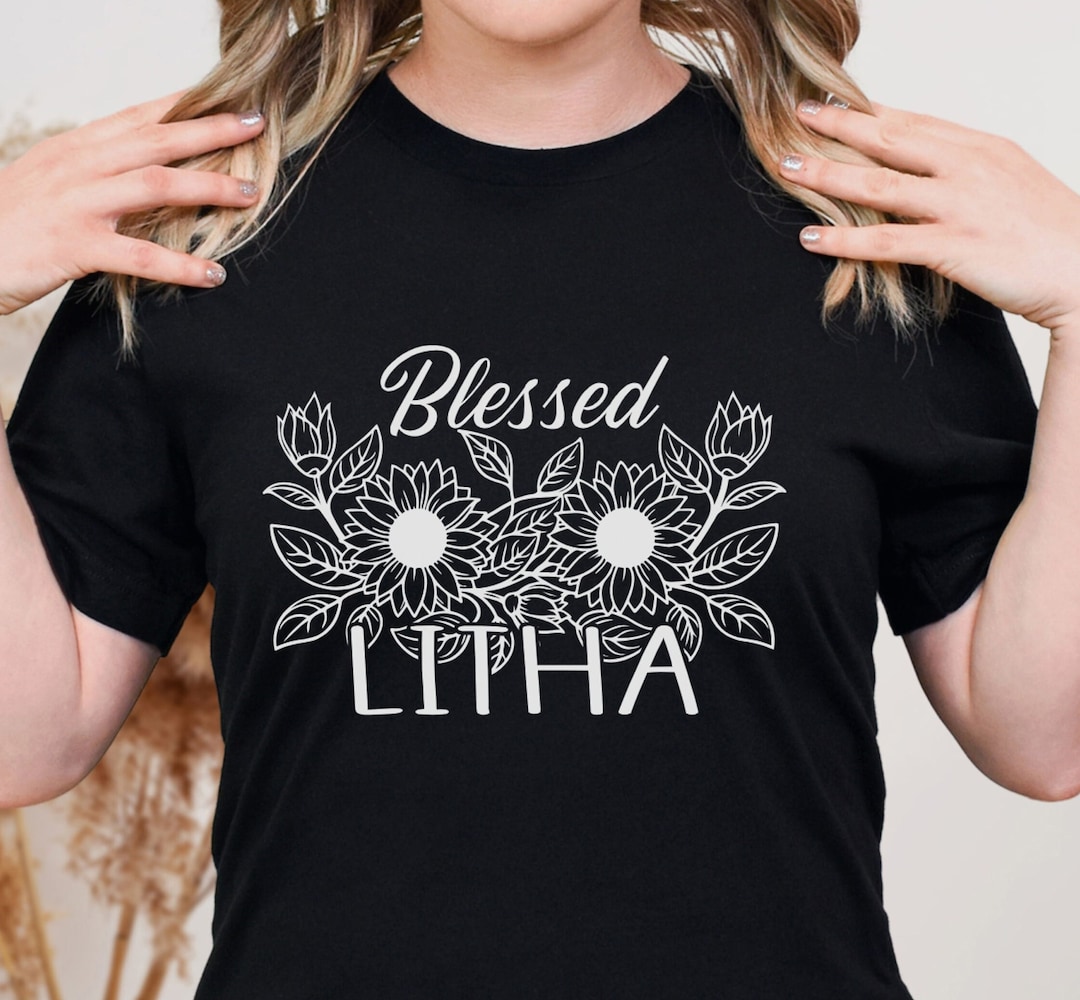 Litha Tshirt, Blessed Litha Shirt, Pagan Holiday T-shirt, Wheel of the Year, Floral Litha Tshirt ...