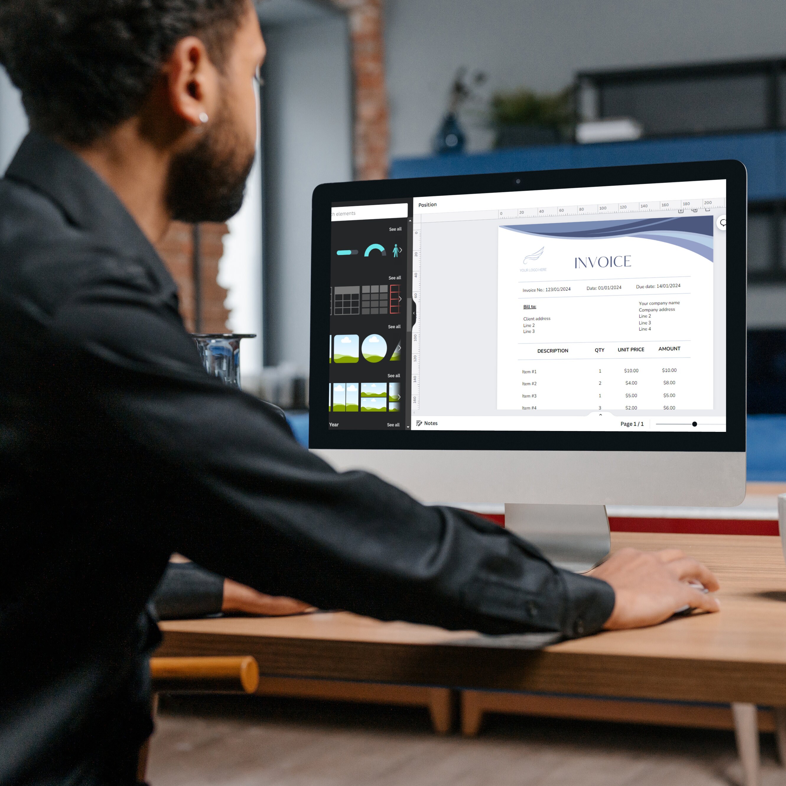 Digital Invoice Template, Small Business, Clean Invoice Template ...
