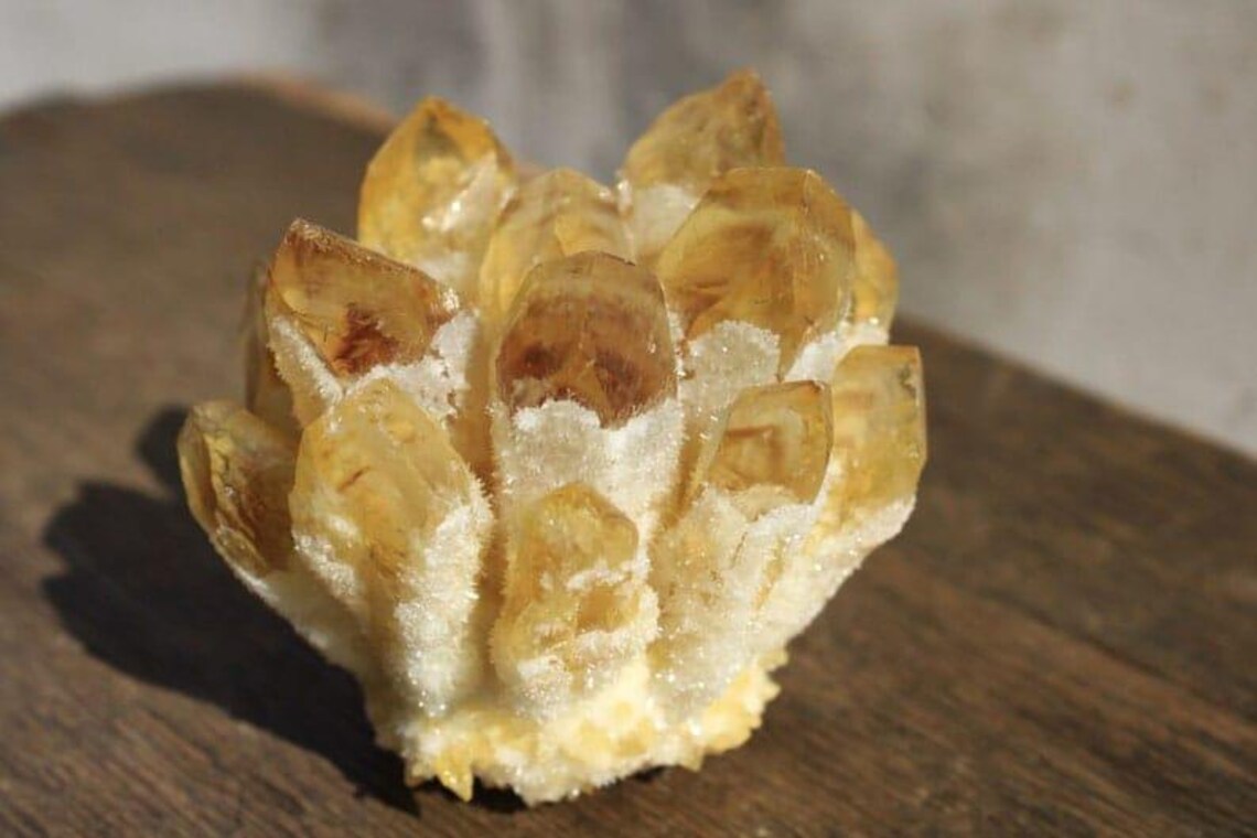 Extremely Rareyellow Phantom Crystal Cluster,phantom Quartz for Desktop ...