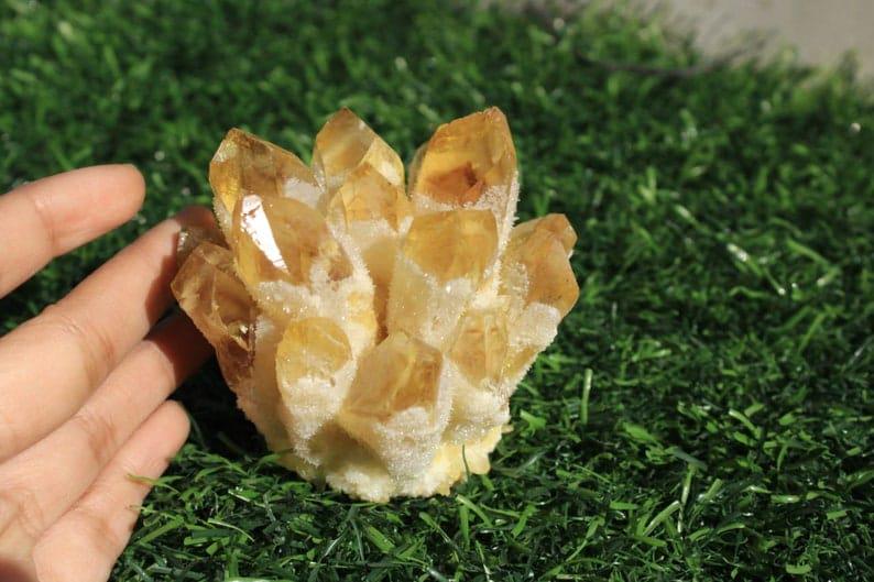 Extremely Rareyellow Phantom Crystal Cluster,phantom Quartz for Desktop ...