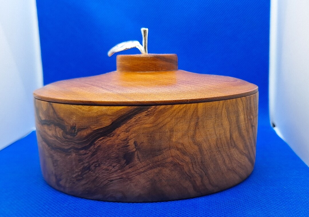 Large Wild Cherry Wood Trinket Box With Lid - Etsy