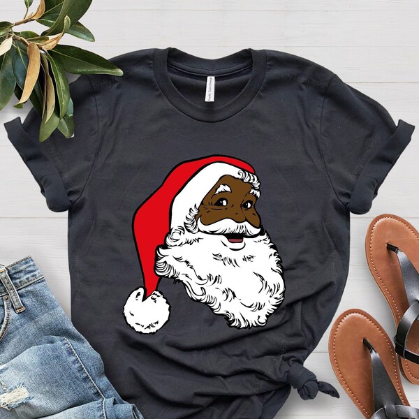 Black Santa Shirt - Etsy