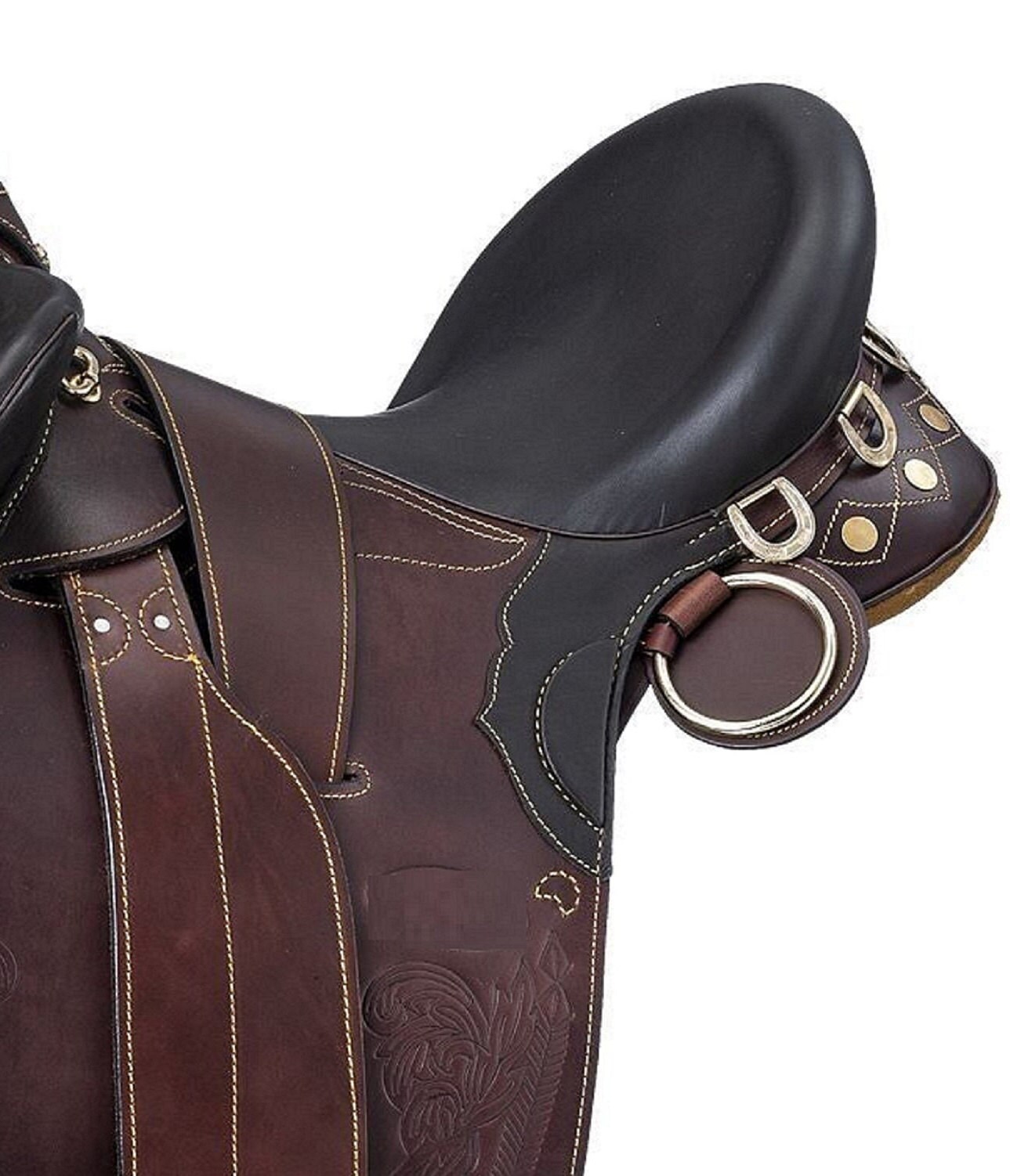 Aussie Style Collection Leather Stock Australian Collection W/ Horn ...