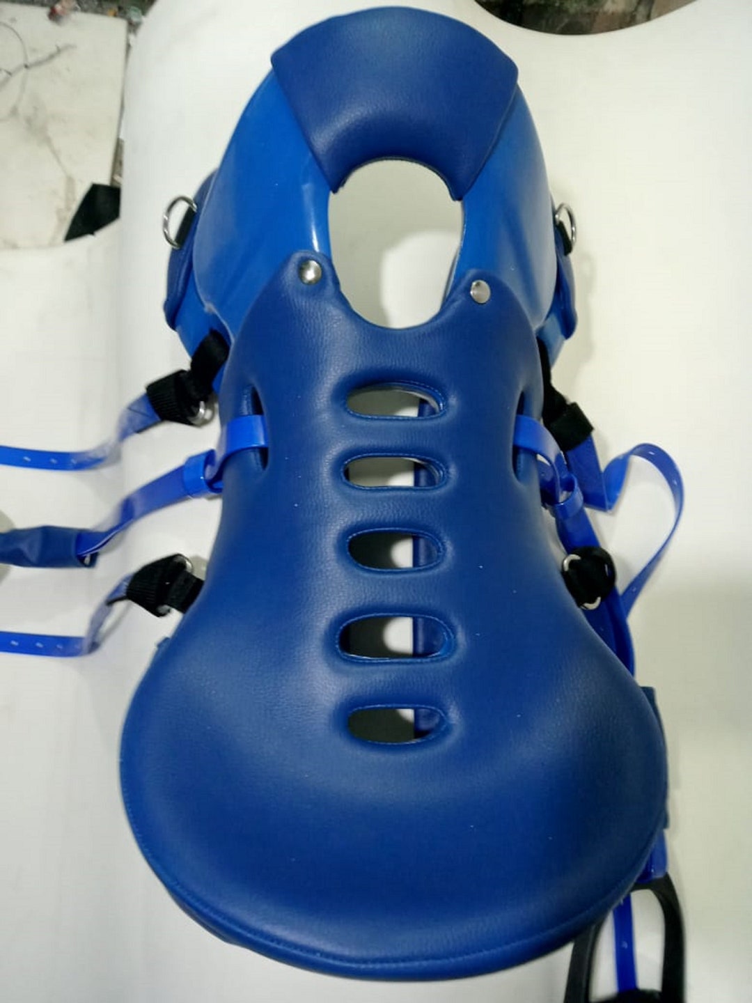Blue Leather Endurance Horse Saddle: Cutback Skirts, English Rigging - Etsy