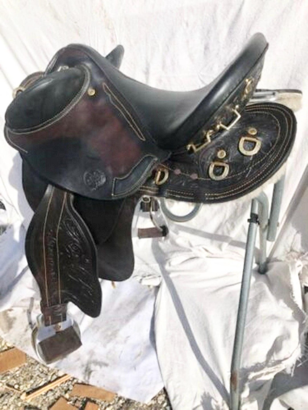 Handmade Aussie Stock Saddle: Leather Trail Horse Saddle, 16'' Seat - Etsy
