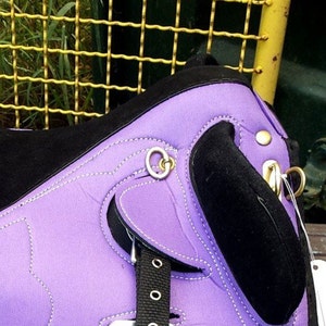 Purple Aussie Style Synthetic Saddle 17" - Etsy