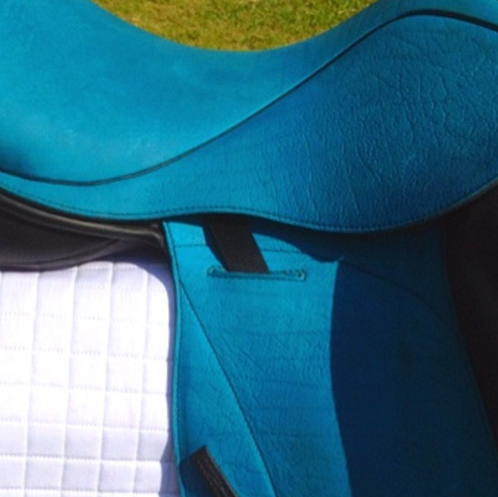 Blue Leather English Dressage Saddle: 17 Inch Cow Leather - Etsy