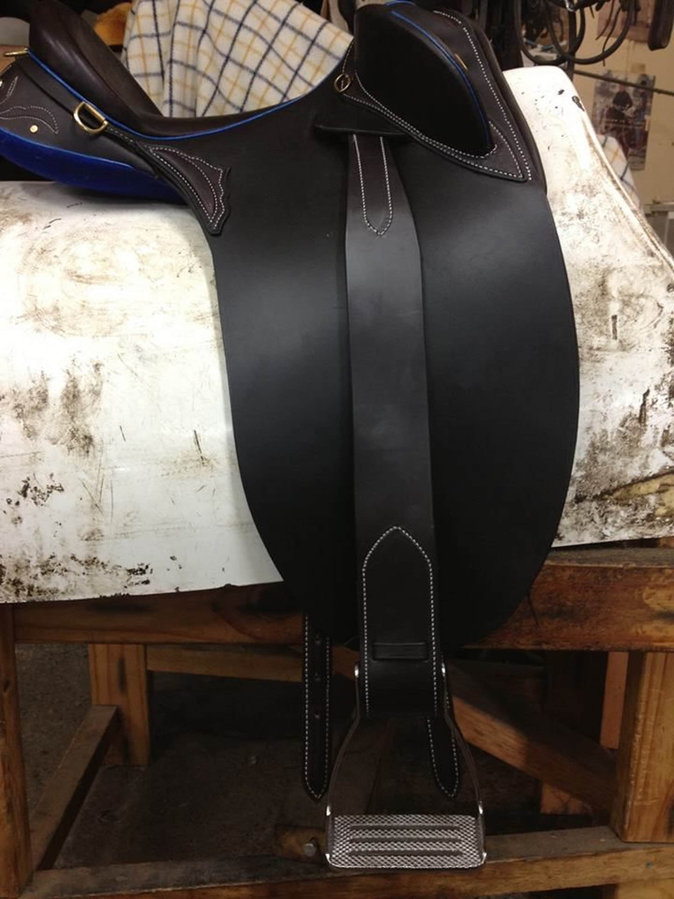 Black Australian Style Collection Leather Stock Australian Horse Saddle ...