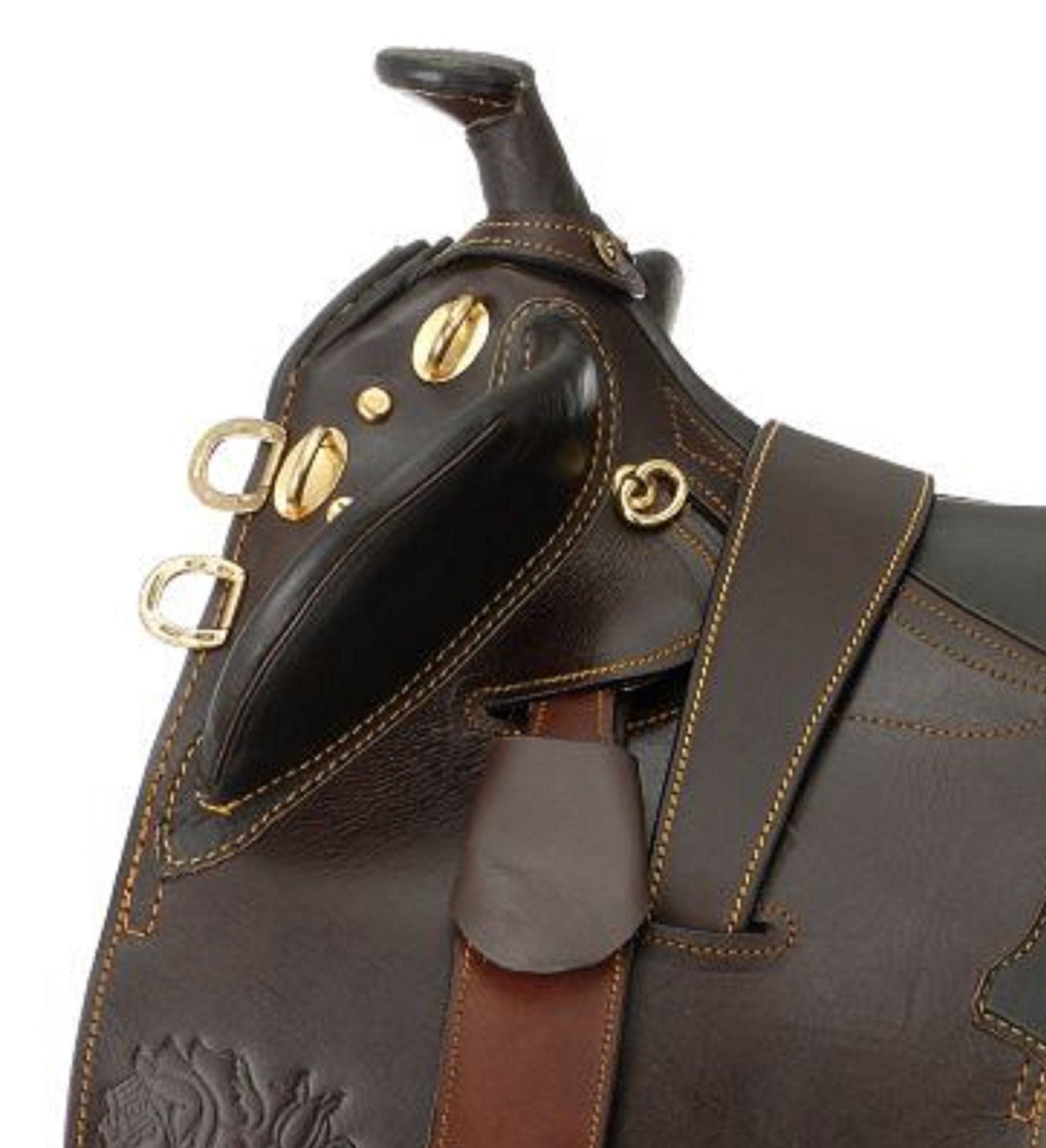 Embossed Australian Style Collection Leather Stock Australian Saddle W ...