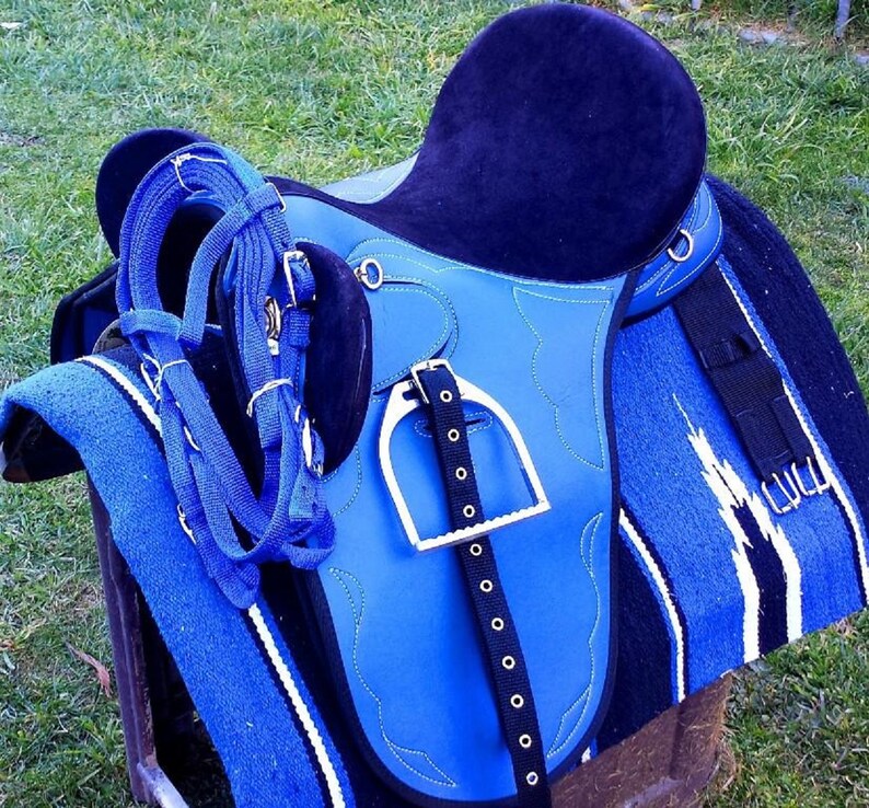 Purple Aussie Style Synthetic Saddle 17" - Etsy