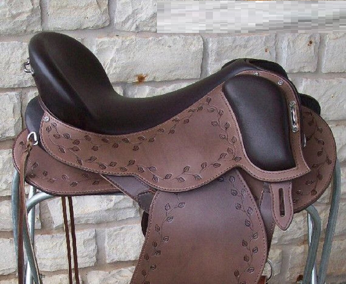 Handmade Leather Endurance Trail Saddle: Western Horse Saddle (16 ...