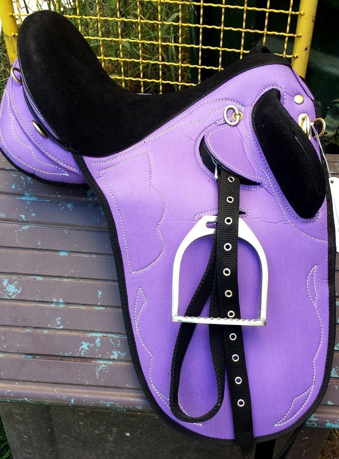 Purple Aussie Style Synthetic Saddle 17" - Etsy