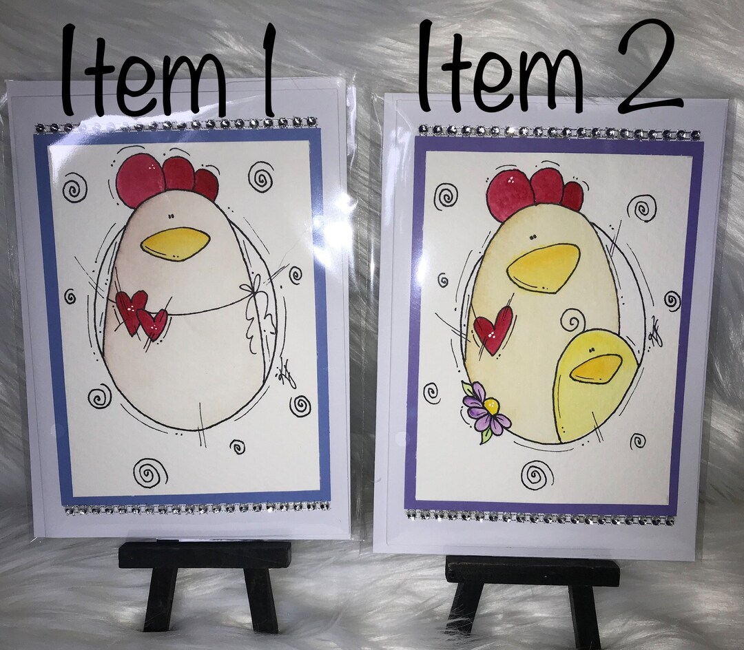 Chicken Greeting Cards. All Occasion Blank Cards. Chicken Cards Small ...