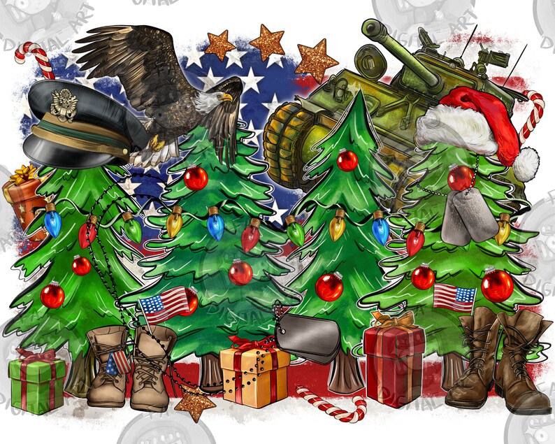 Christmas Veteran Trees Png Sublimation Design Download - Etsy