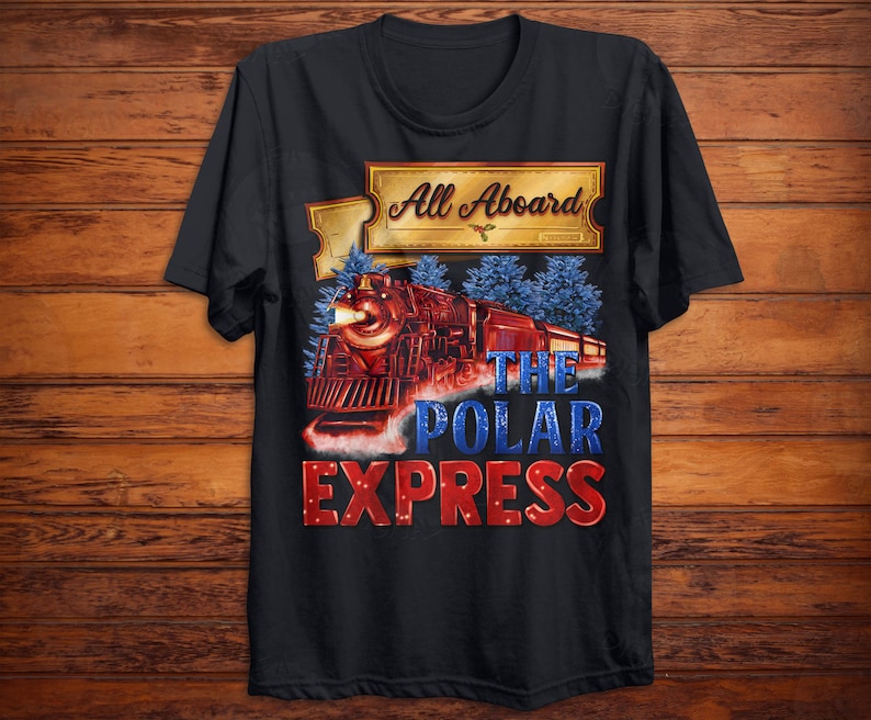 All Aboard the Polar Express Png Sublimation Design Merry - Etsy