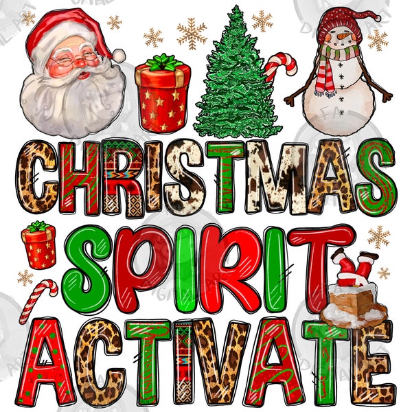 Christmas Spirit Clipart - Etsy