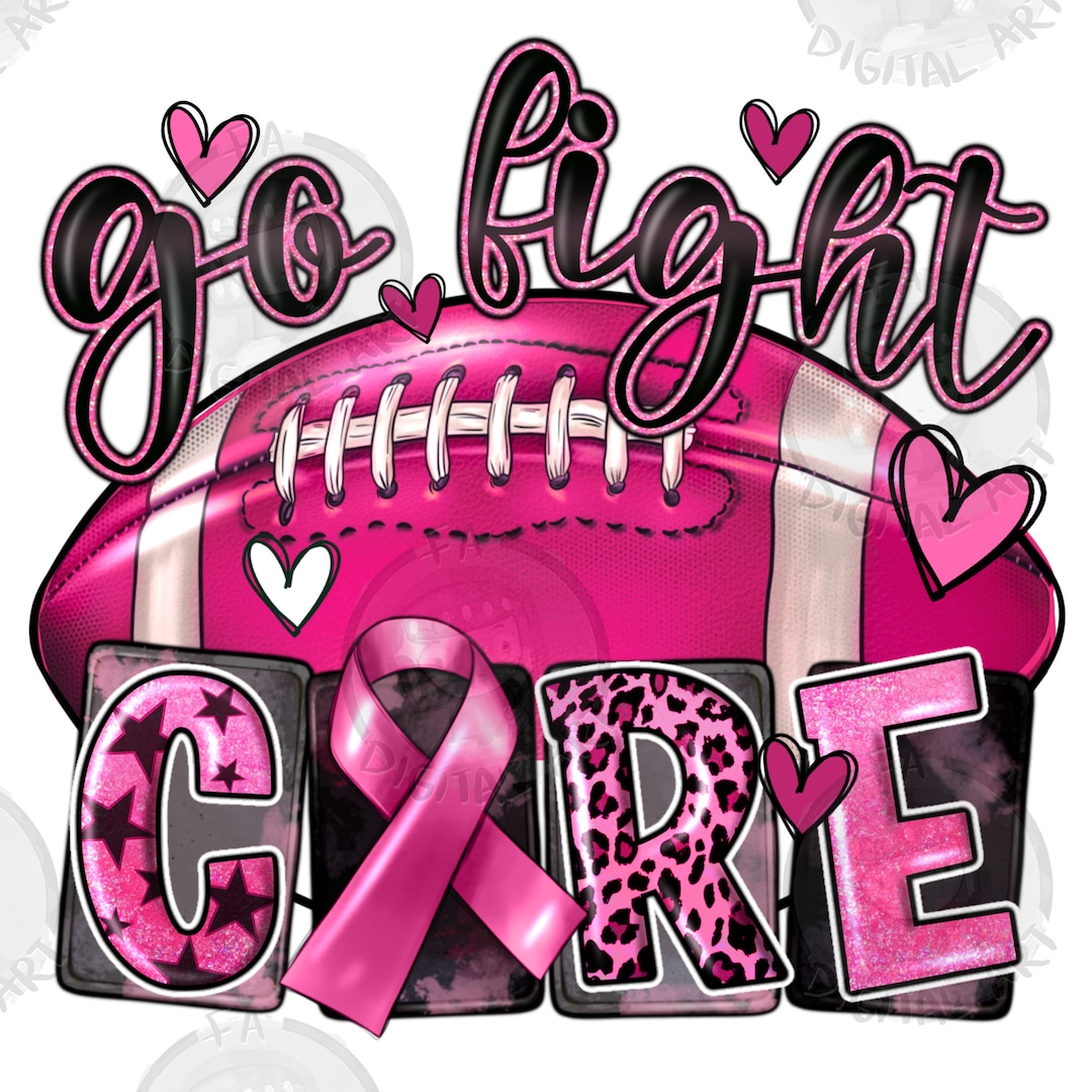 Go Fight Cure Football Breast Cancer Png, American Football Png, Breast ...