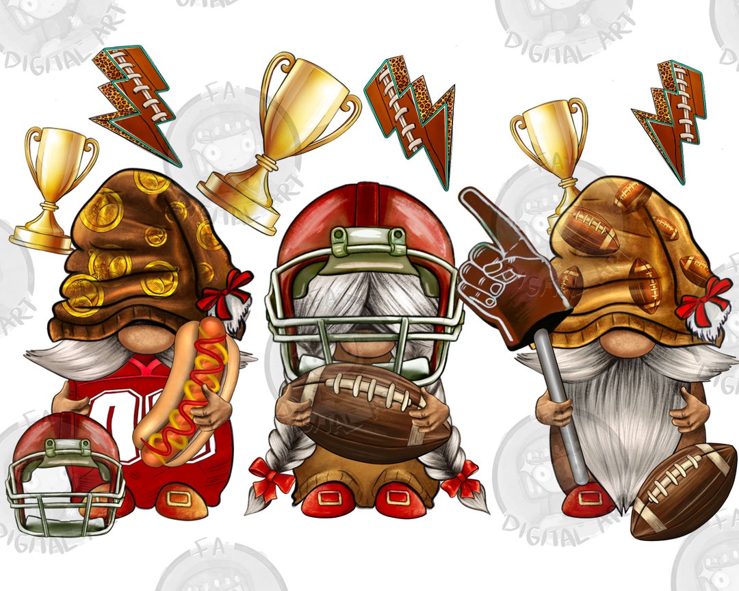 Football Gnomies Png Sublimation Design, Sports Gnomies Png, American ...
