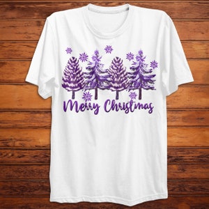 Merry Christmas Dark Purple Trees Png Sublimation Designs Download ...
