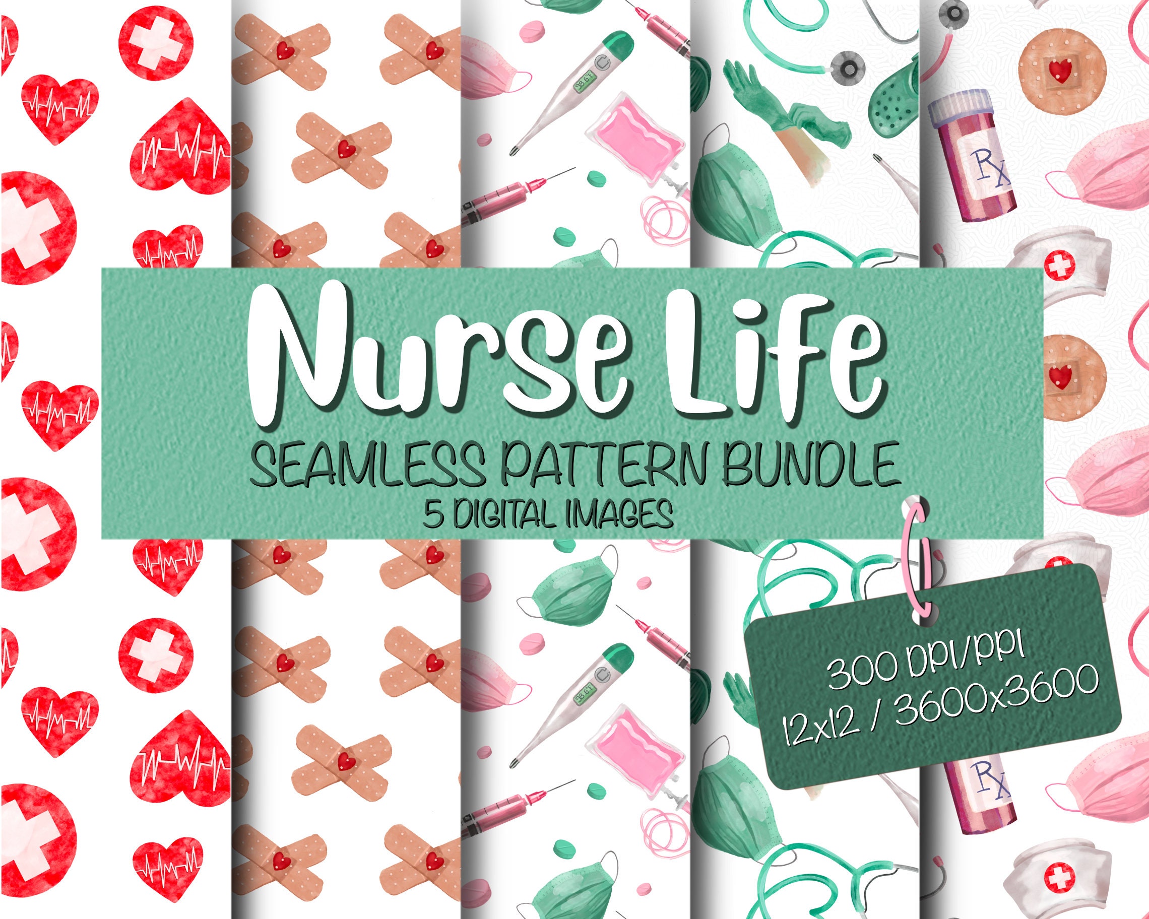Nurse Seamless Files - Etsy